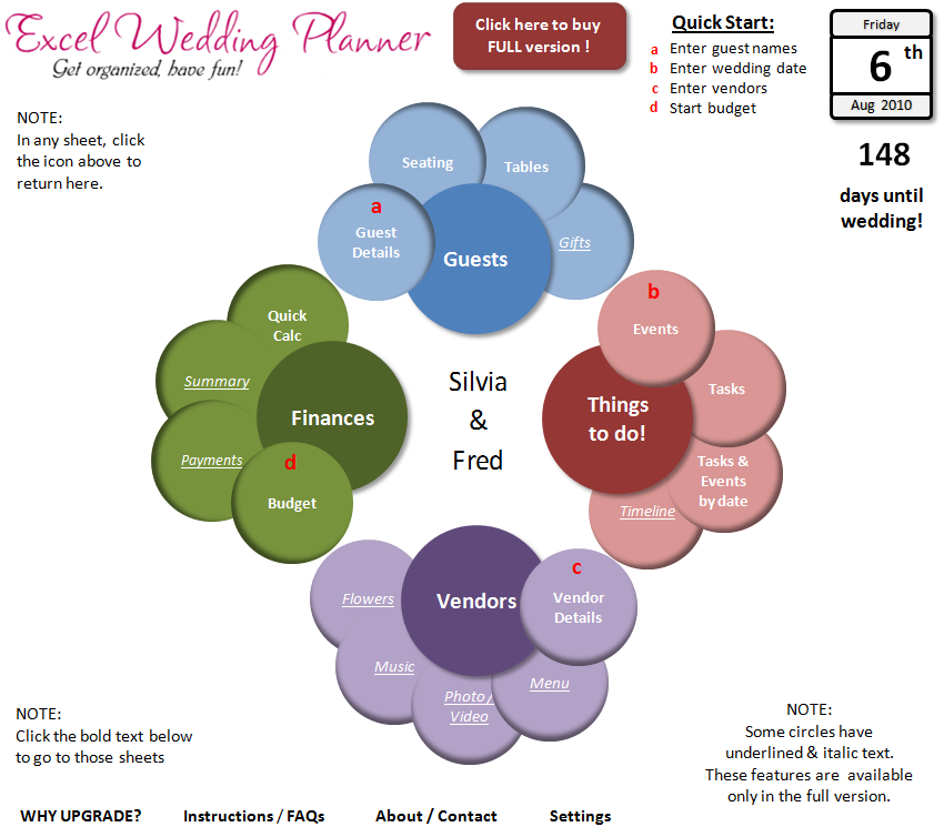 Download Wedding Planner Excel Workbook Wedding Planner Software In Excel